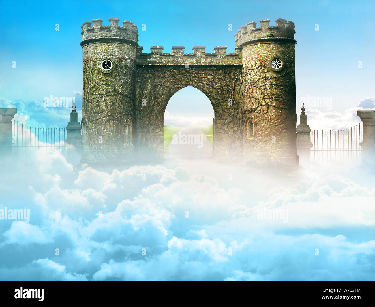 Heaven's gate above clouds Stock Photo - Alamy