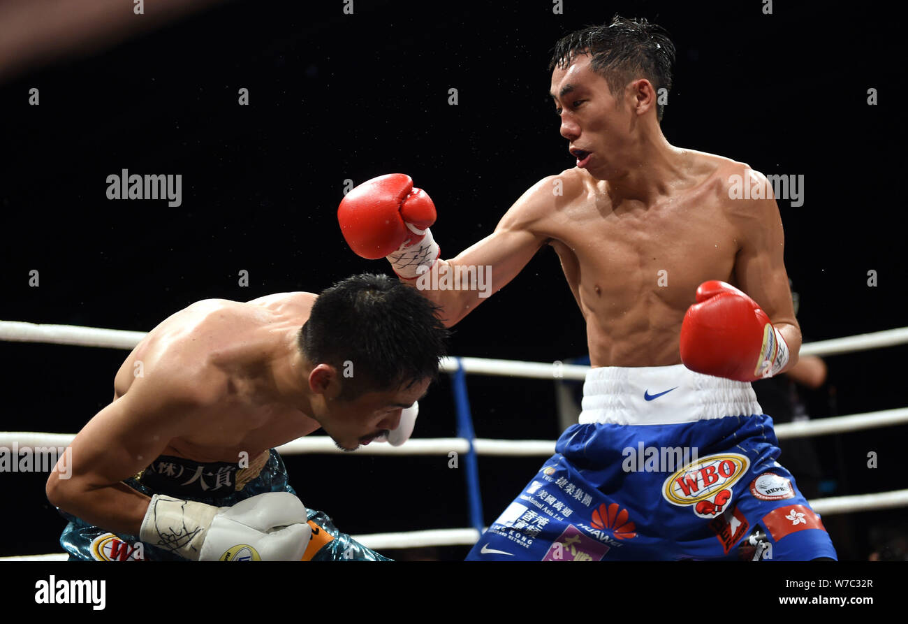 Rex Tso Sing-yu of Hong Kong, right, competes against Kohei Kono of ...
