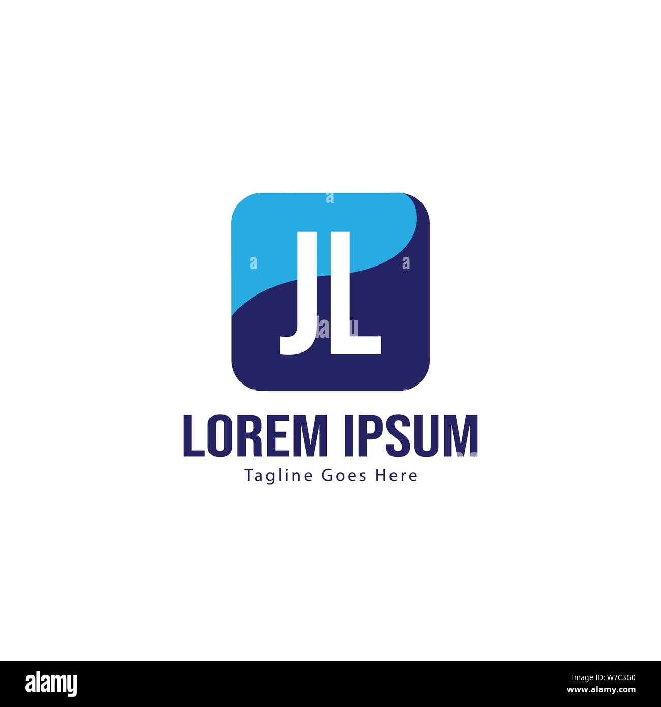Initial JL logo template with modern frame. Minimalist JL letter logo ...