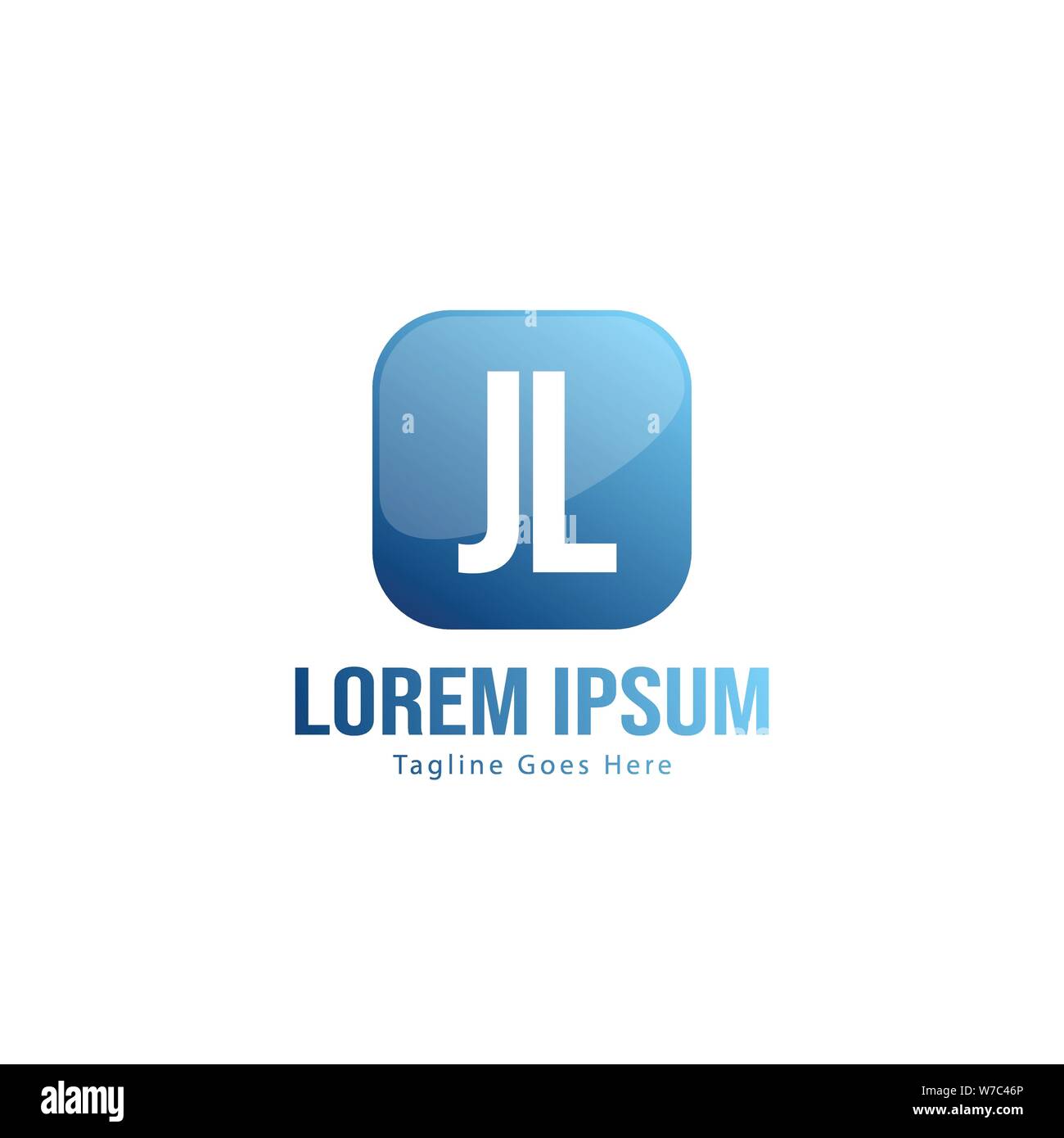 Initial JL logo template with modern frame. Minimalist JL letter logo ...