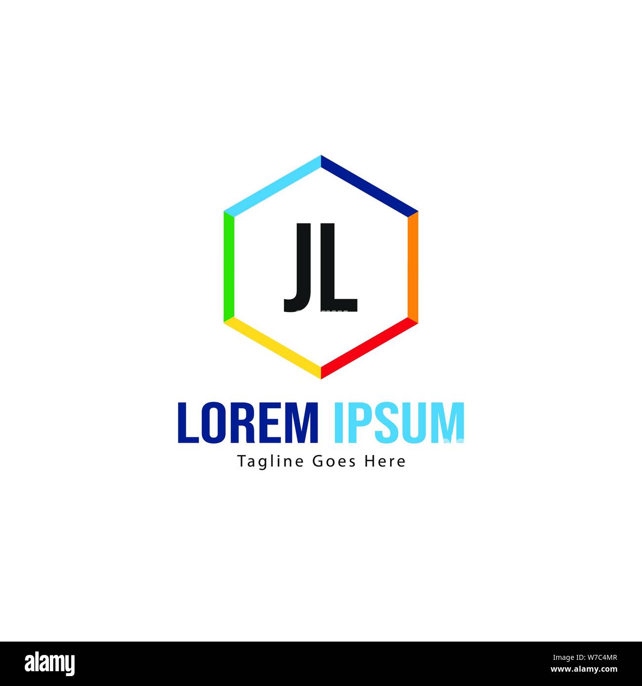 Initial JL logo template with modern frame. Minimalist JL letter logo ...