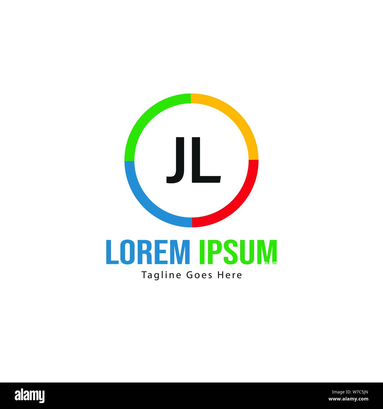 Initial JL logo template with modern frame. Minimalist JL letter logo ...