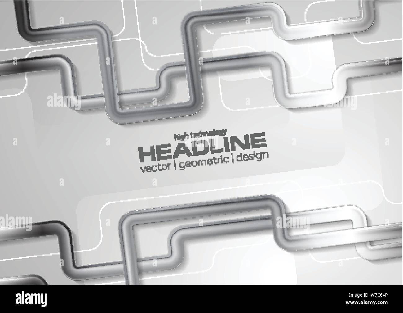 Grey tech abstract background with metal silver stripes. Vector ...