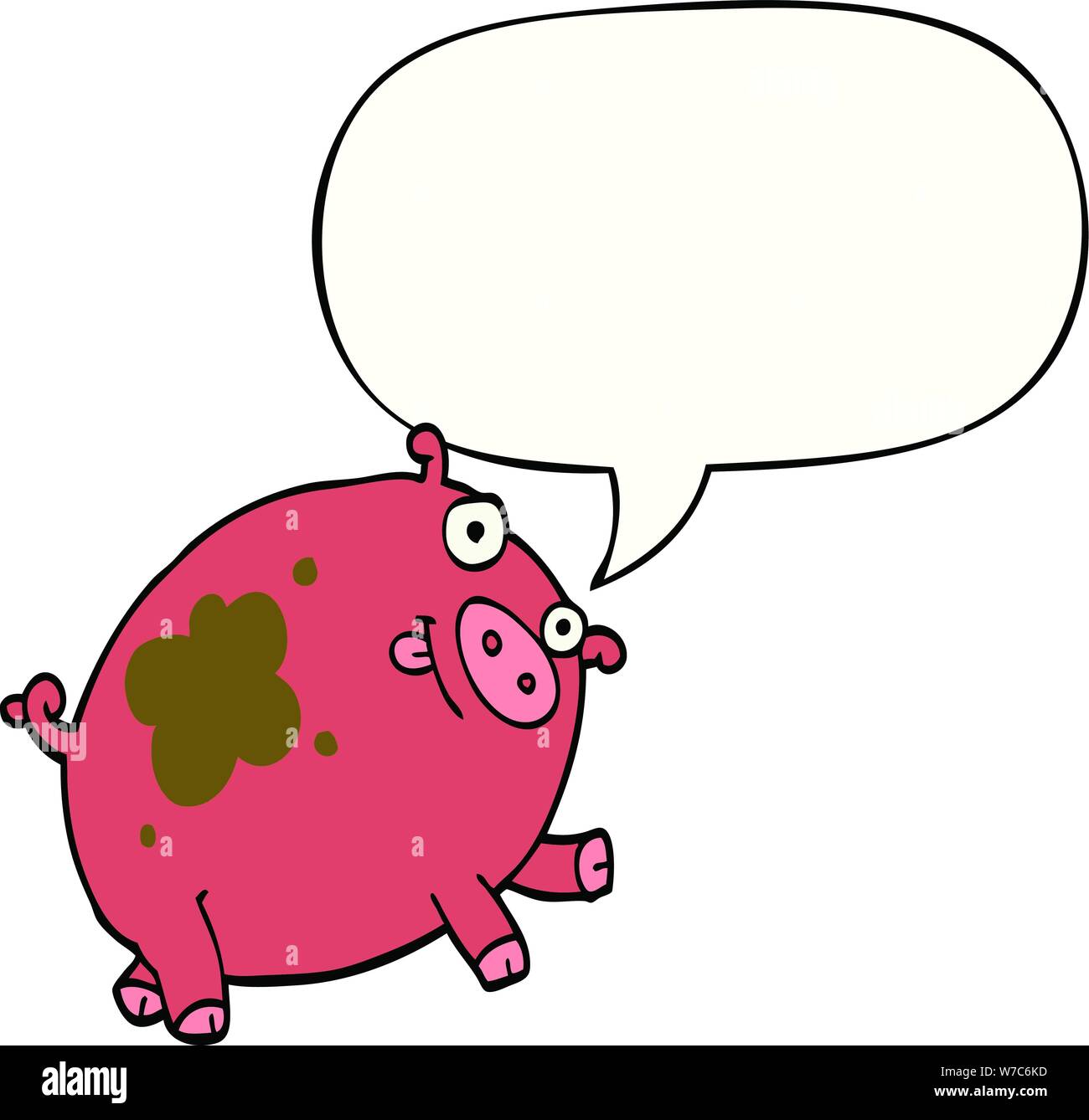 Cartoon pig speech bubble hi-res stock photography and images - Alamy