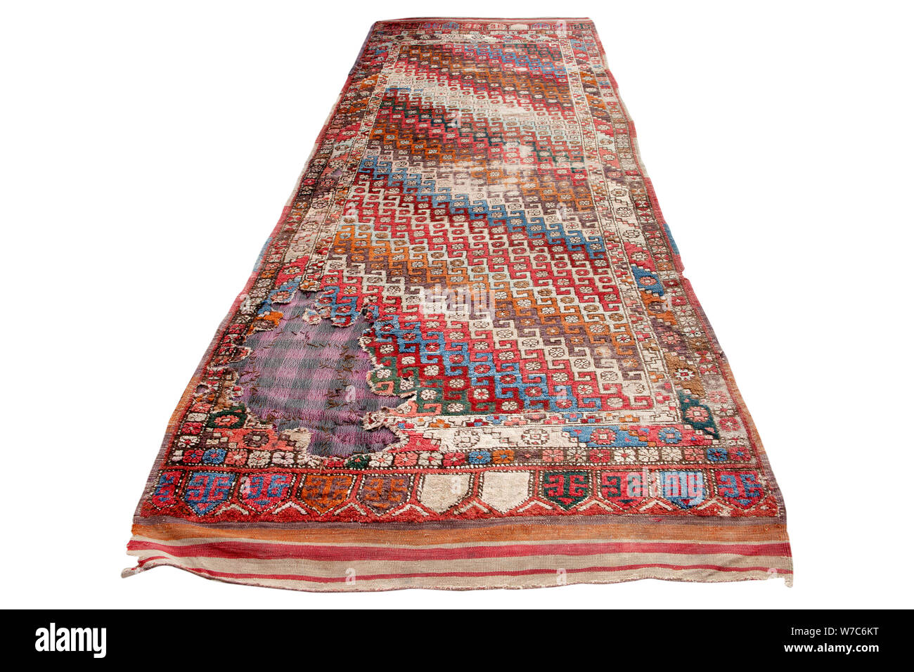 Handmade Old Ancient Turkish Carpet Stock Photo - Alamy