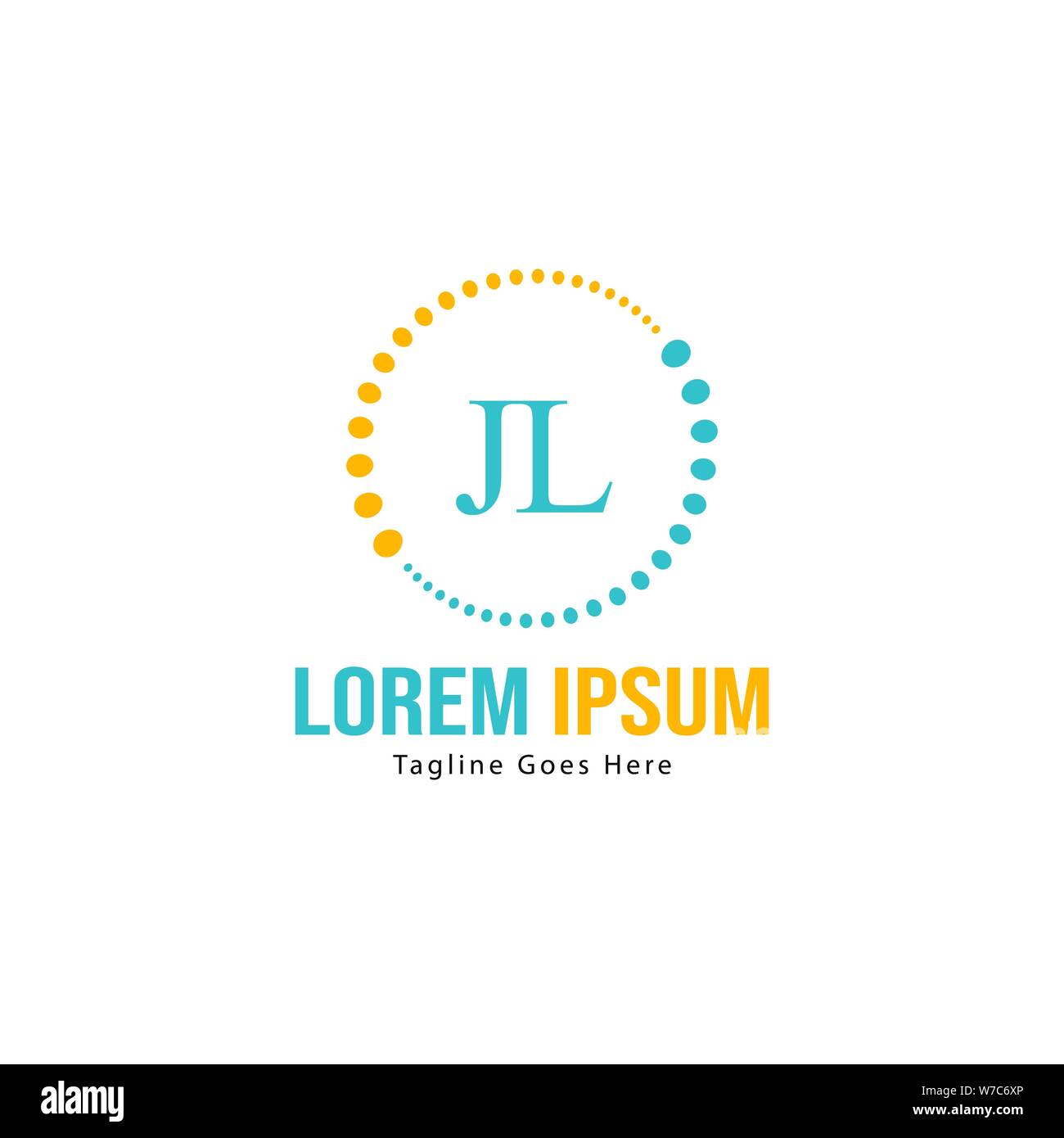 Initial JL logo template with modern frame. Minimalist JL letter logo ...