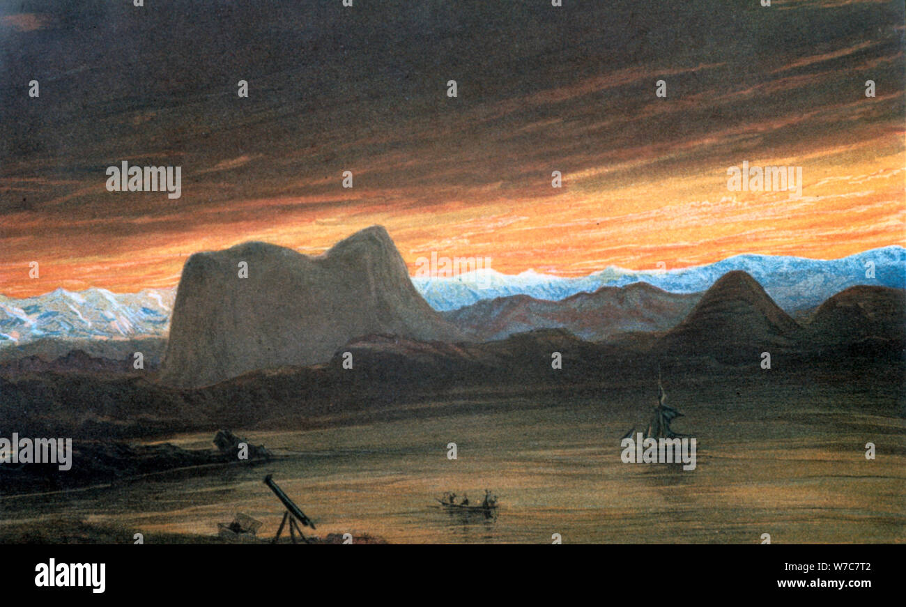 Total solar eclipse, 1851 (1857). Artist: Anon Stock Photo - Alamy