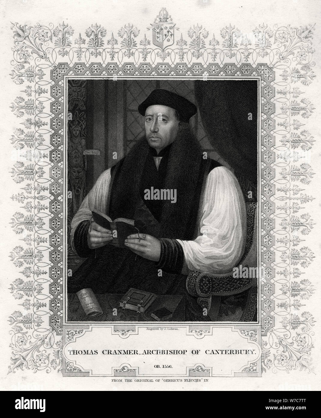 'Thomas Cranmer, Archbishop of Canterbury', 19th century. Artist: J ...