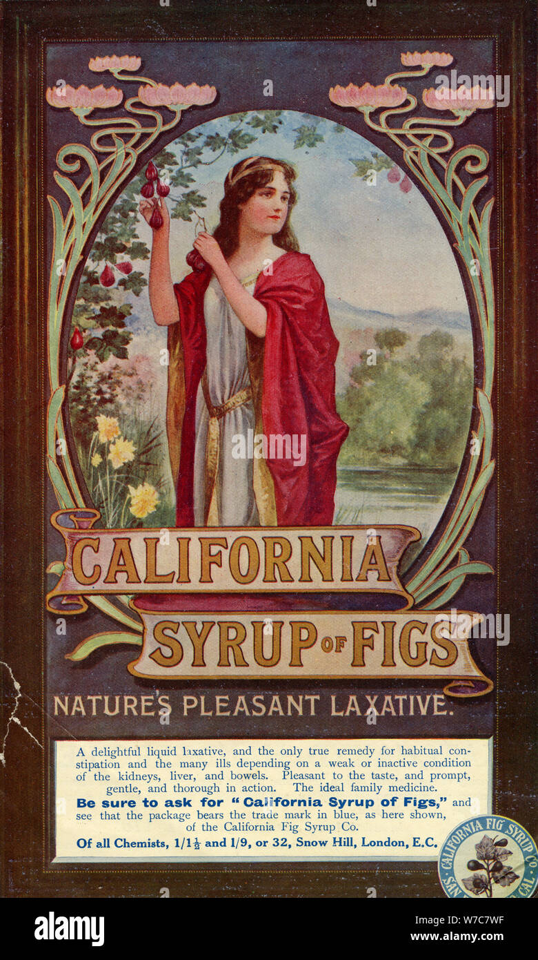California Syrup of Figs, 1910s. Artist: Unknown Stock Photo - Alamy