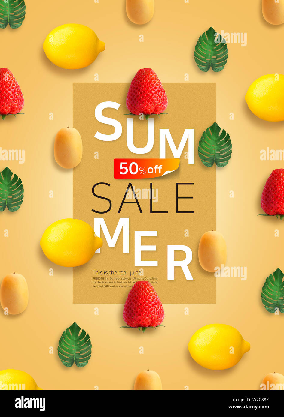 Tropical background for sale poster, banner design 005 Stock Photo - Alamy