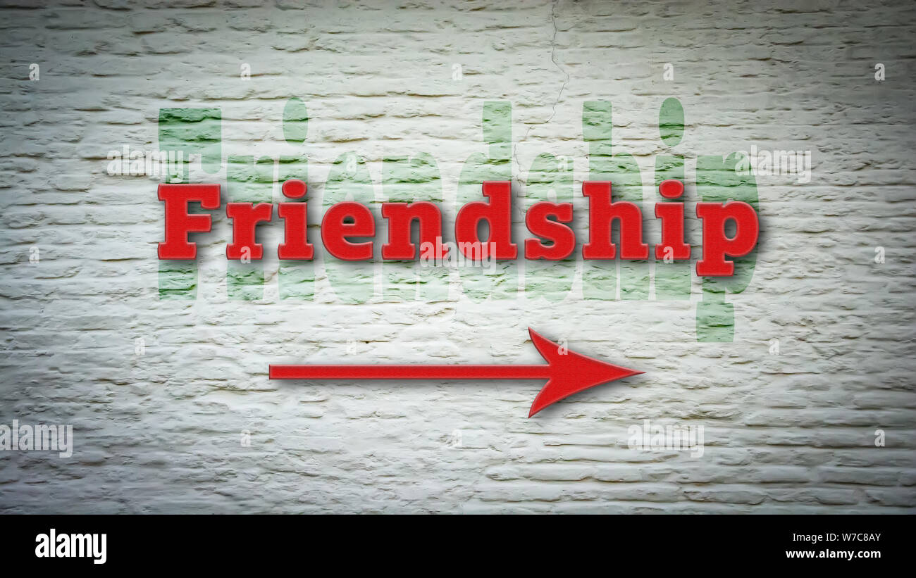Street Sign the Direction Way to Friendship Stock Photo - Alamy