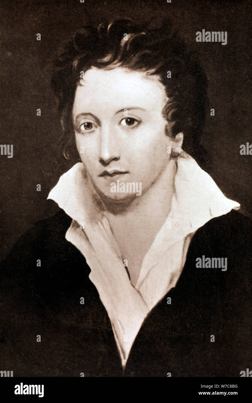 Percy Bysshe Shelley, English romantic poet, 19th century. Artist ...