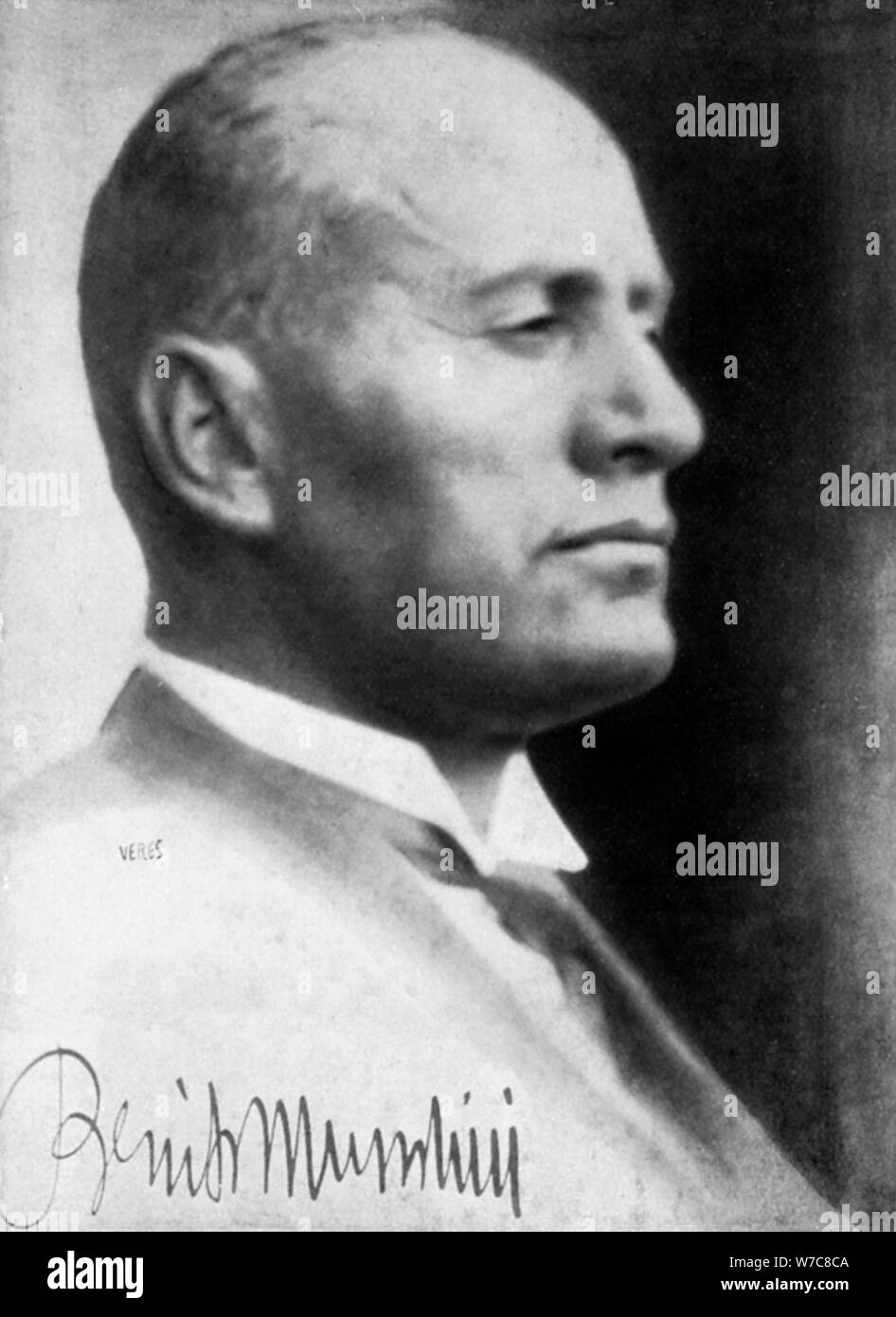 Benito Mussolini, Italian fascist dictator, c1930s. Artist: Unknown ...