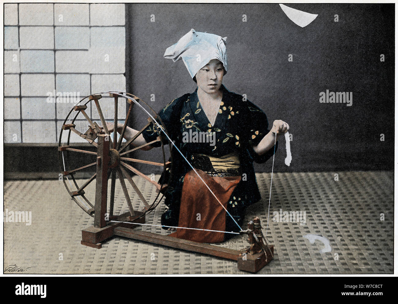 'Spinning Wheel', c1890. Artist: Charles Gillot Stock Photo - Alamy