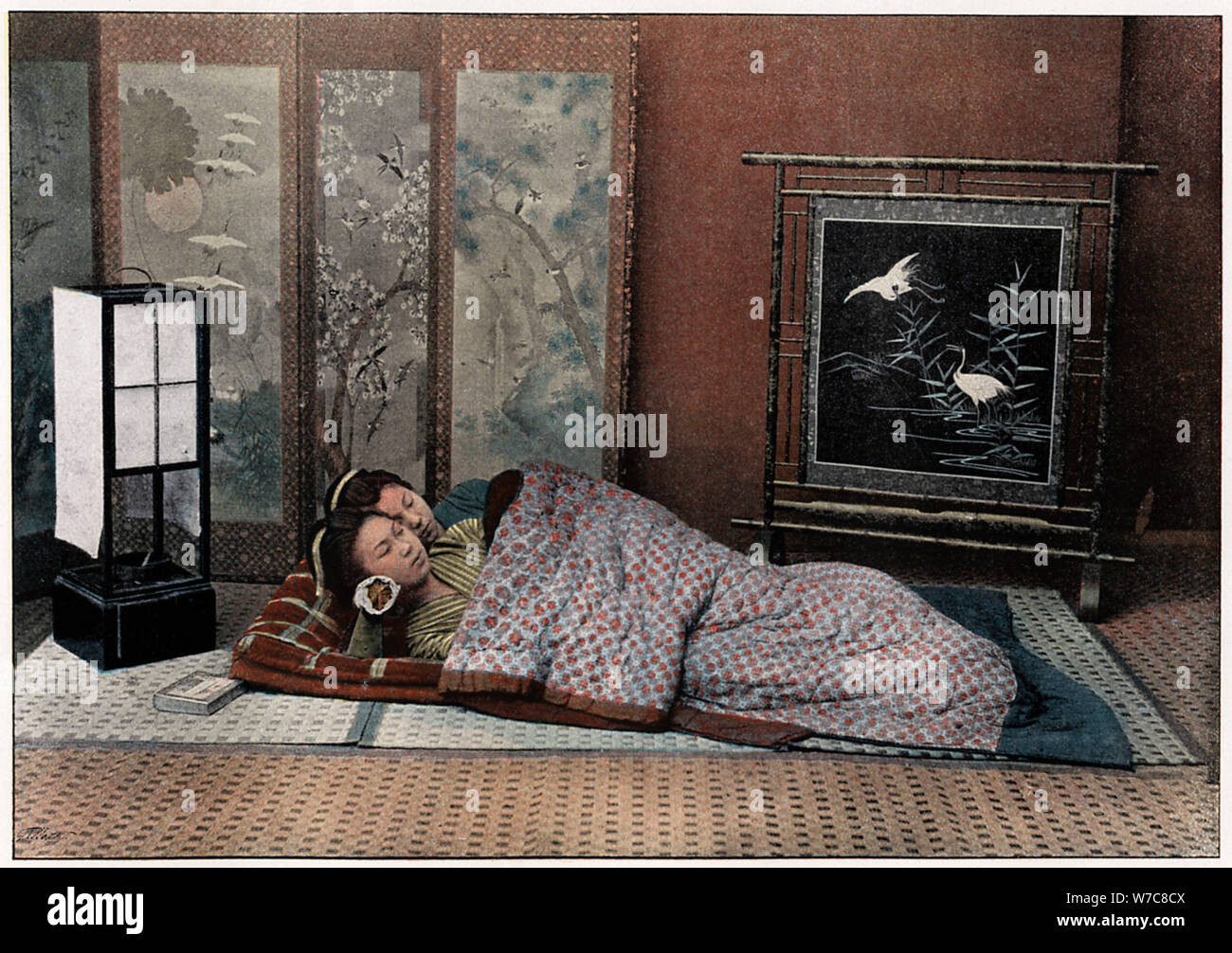 'A Bedroom in Japan', c1890. Artist: Charles Gillot Stock Photo - Alamy