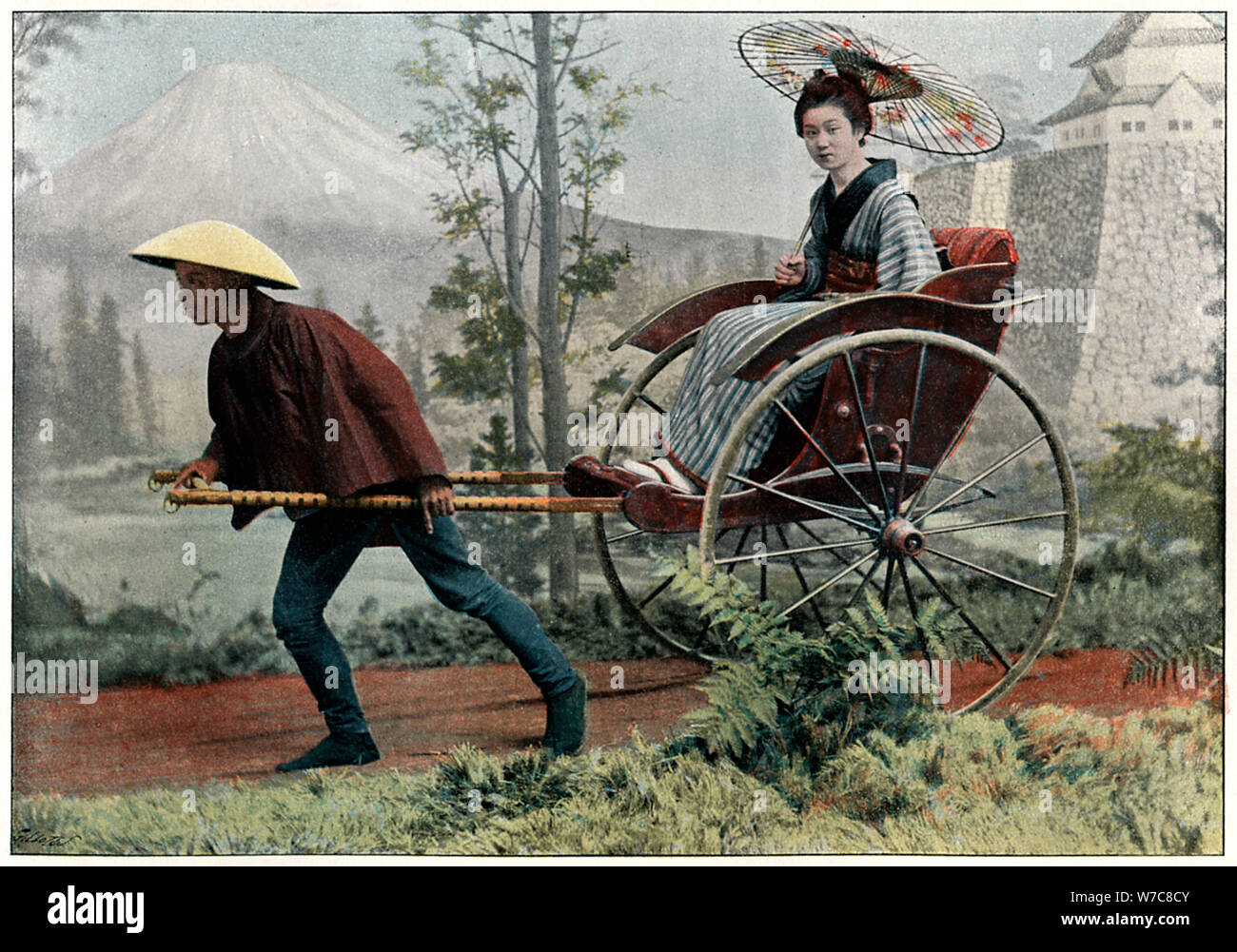 'Rickshaw, Carriage of Japan', c1890. Artist: Charles Gillot Stock ...