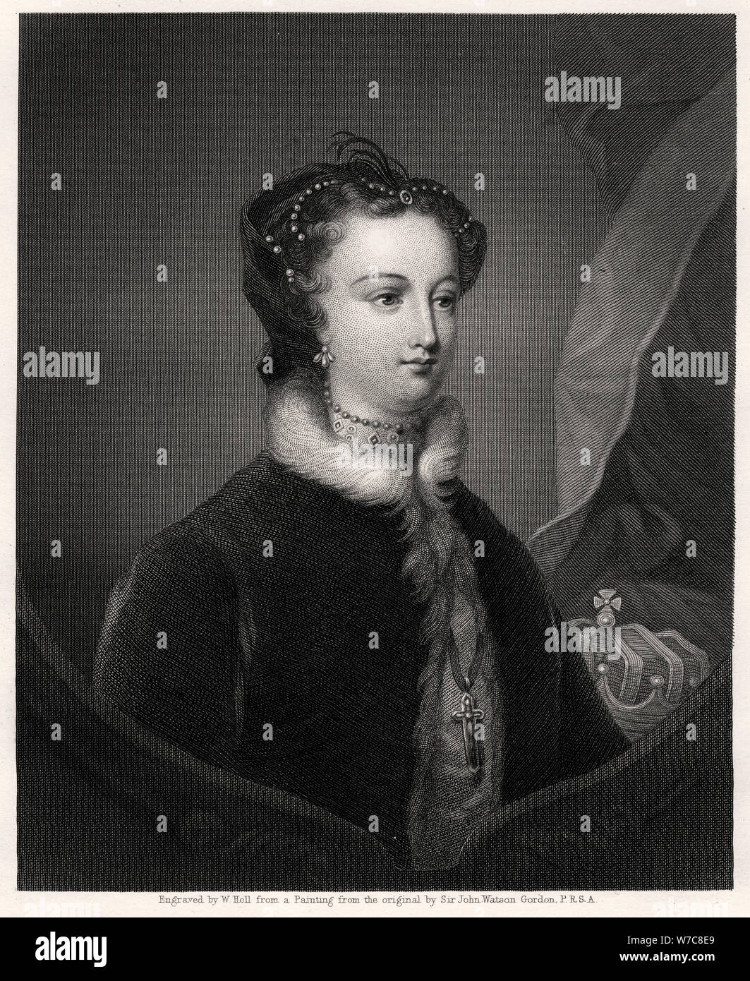 Mary Stuart, Queen of the Scots, 19th century. Artist: W Holl Stock ...