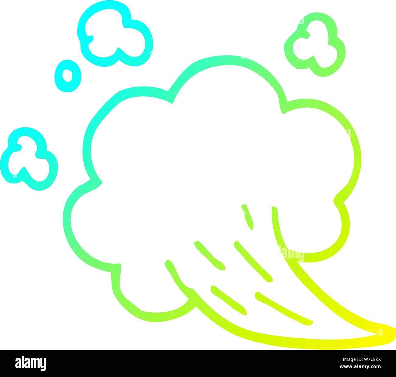 cold gradient line drawing of a cartoon expression bubble Stock Vector ...