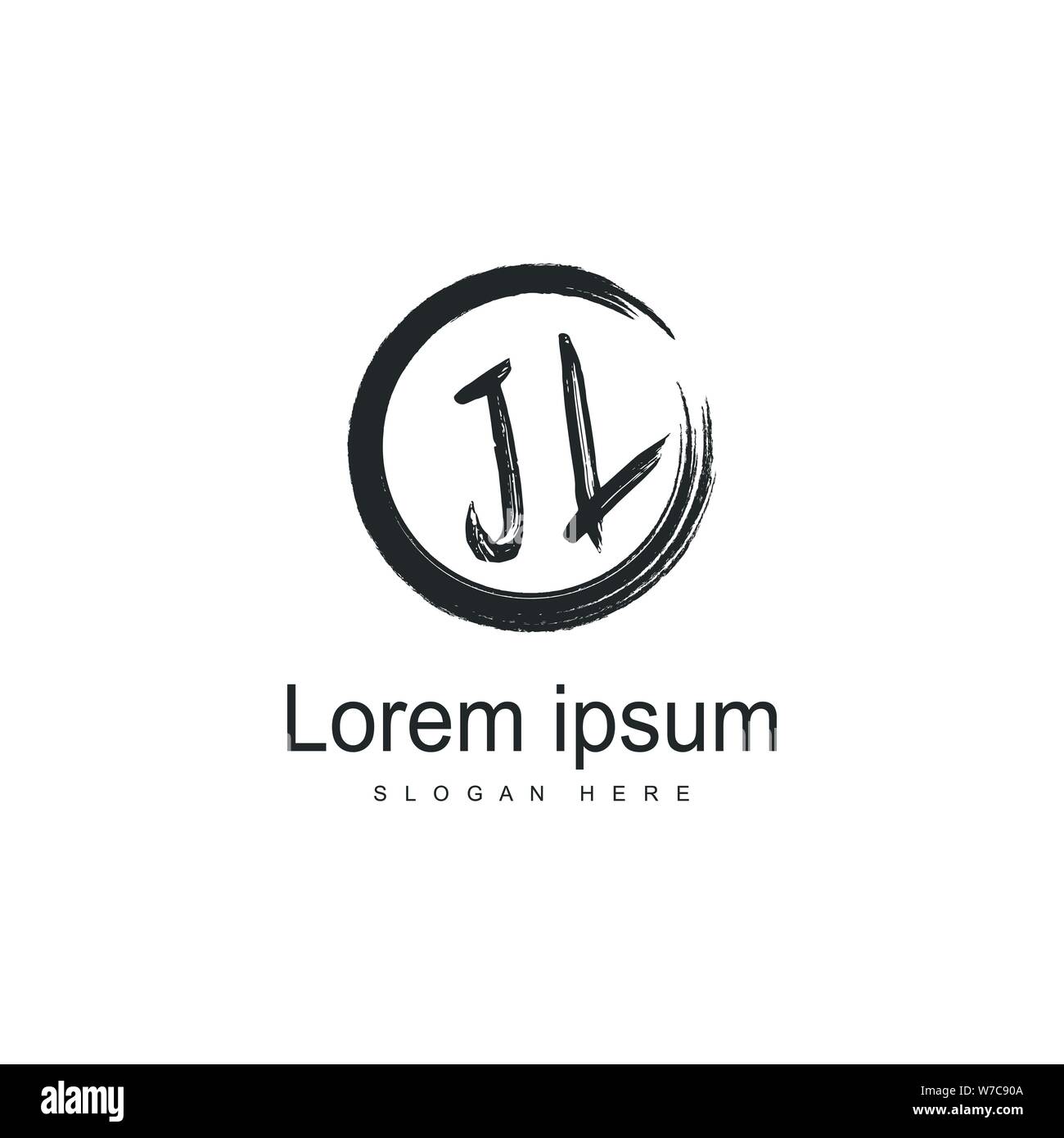 Initial JL logo template with modern frame. Minimalist JL letter logo ...