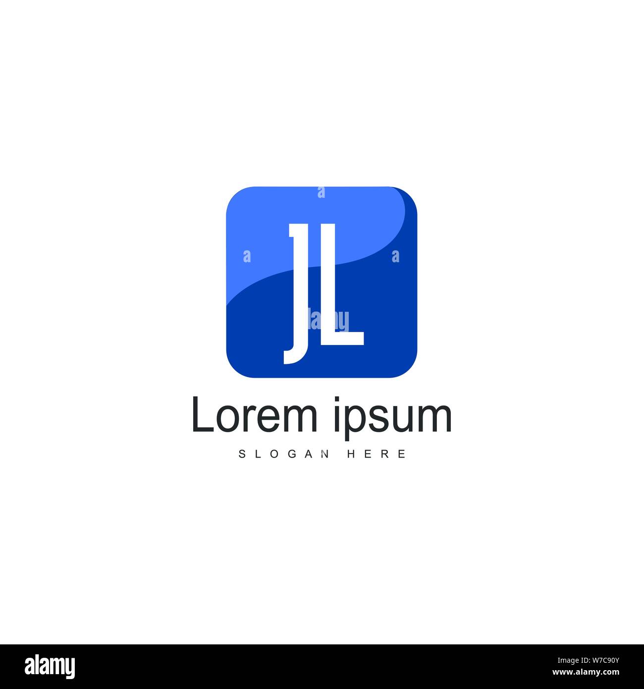 Initial JL logo template with modern frame. Minimalist JL letter logo ...