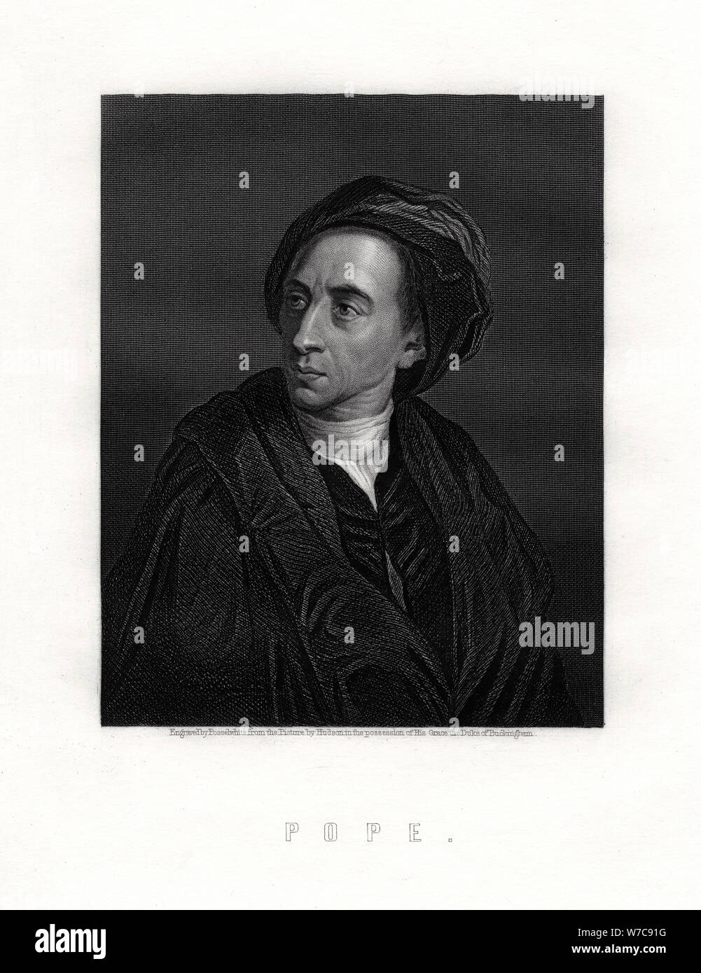 Alexander Pope, English poet, 19th century. Artist: Posselwhite Stock ...