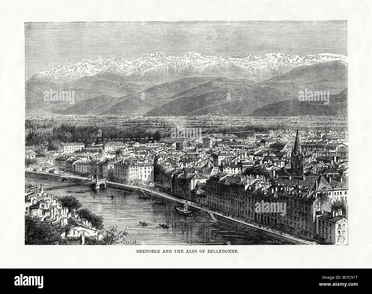 Grenoble and the Alps of Belledonne, France, 1879. Artist: Unknown ...