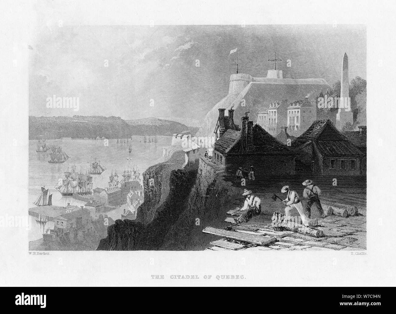 The citadel of Quebec, Canada, 19th century. Artist: E Challis Stock ...