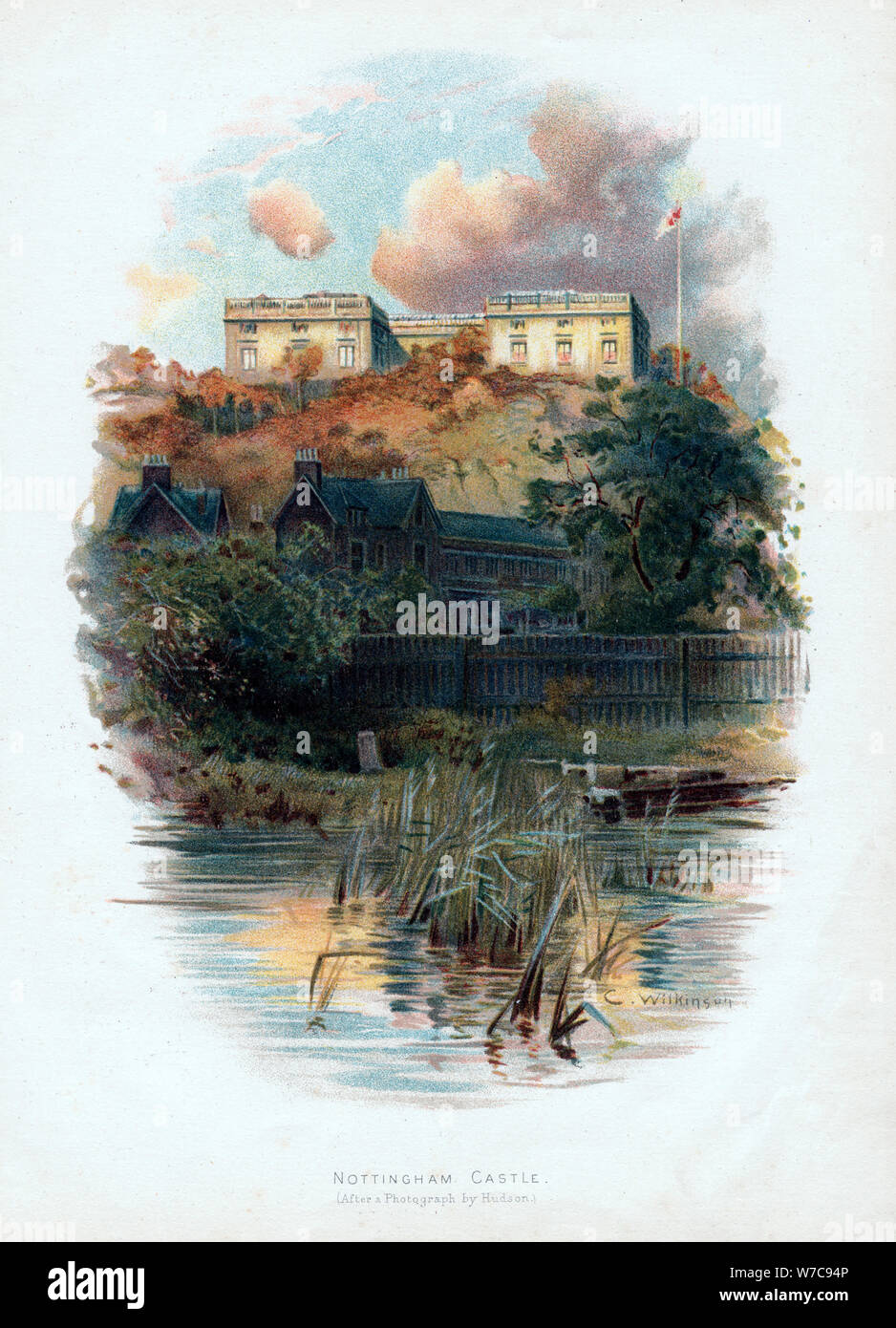 Nottingham Castle, Nottinghamshire, 1895. Artist: C Wilkinson Stock ...