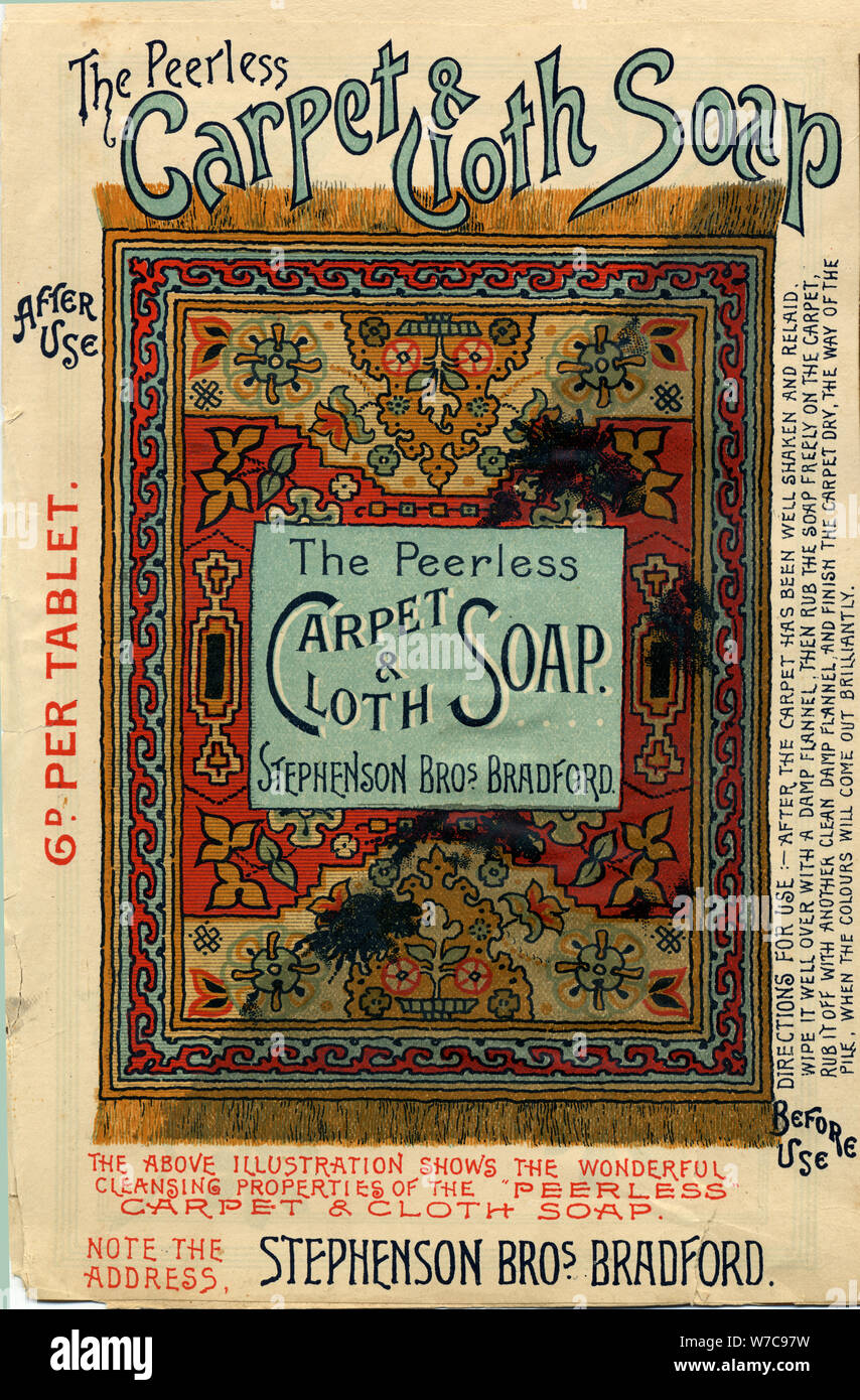 Peerless Carpet & Cloth Soap, 19th century. Artist: Unknown Stock Photo ...