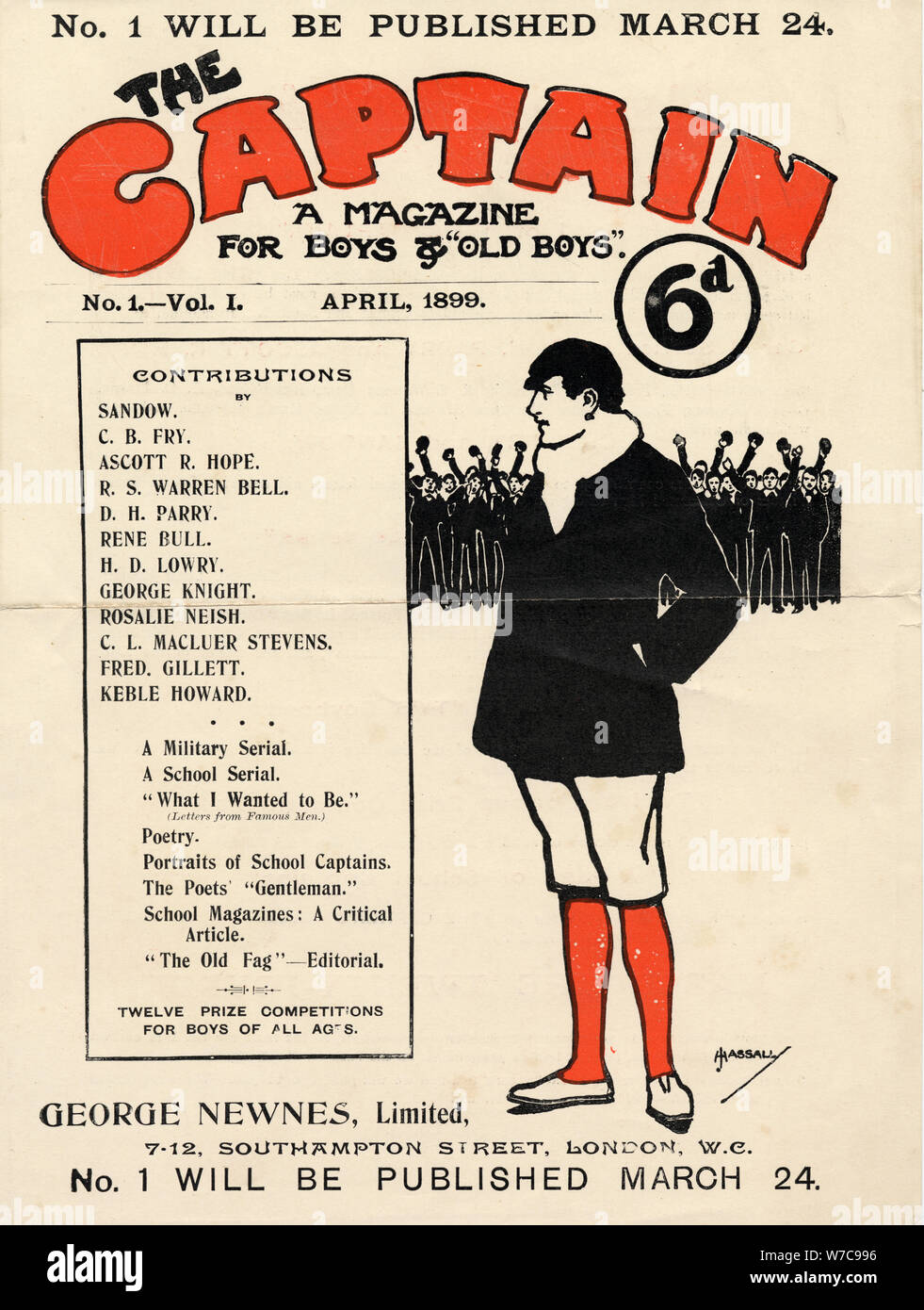 The Captain magazine, 19th century. Artist: John Hassall Stock Photo ...