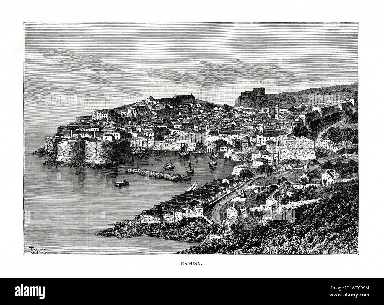 Ragusa, Sicily, Italy, 1879. Artist: Charles Barbant Stock Photo - Alamy