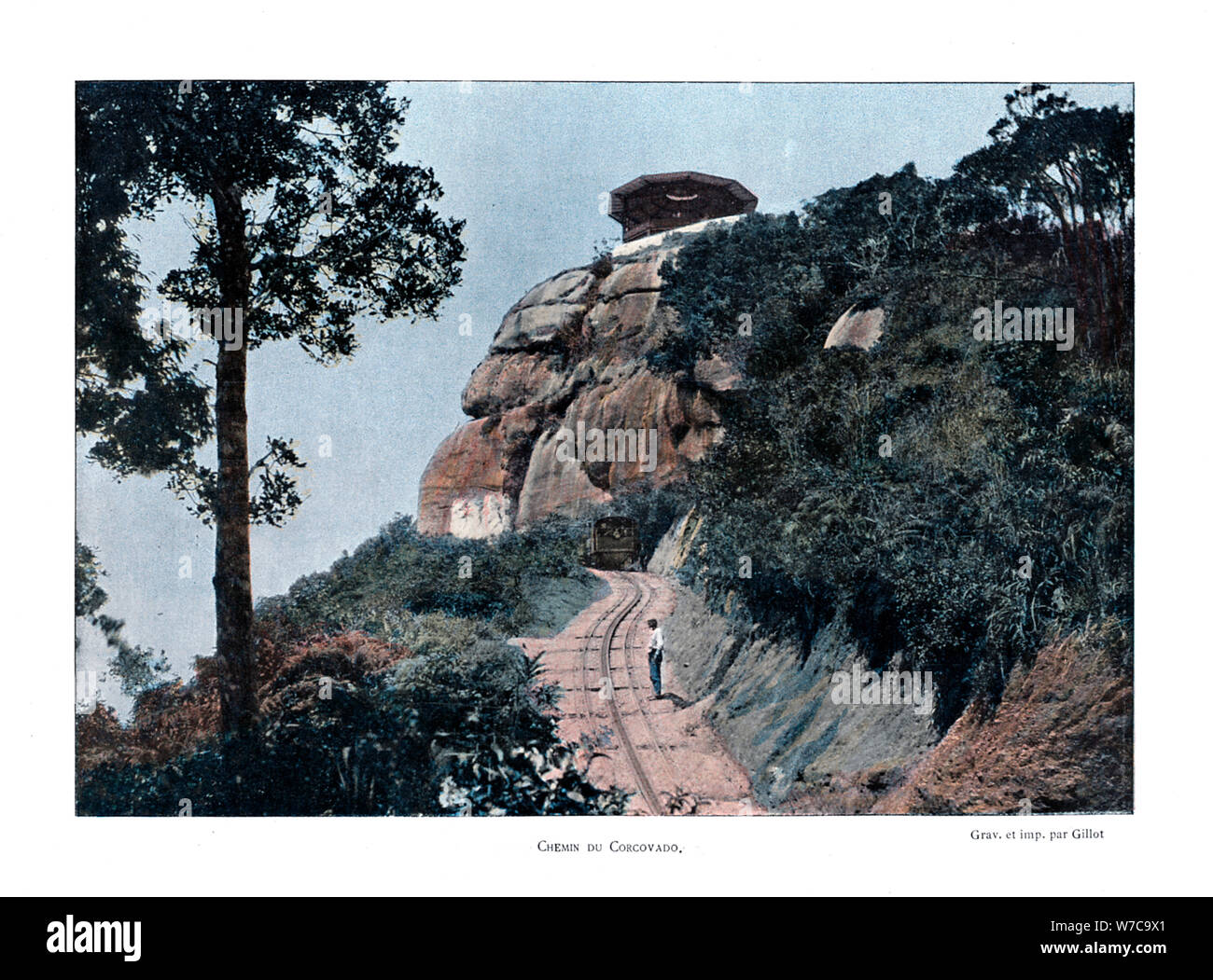 Corcovado Rack Railway, Rio de Janeiro, Brazil, 19th century. Artist ...