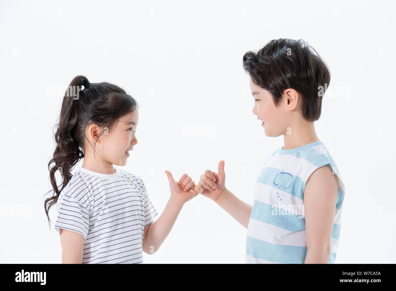 Smiling Children Concept, happy child enjoy summer time on white ...