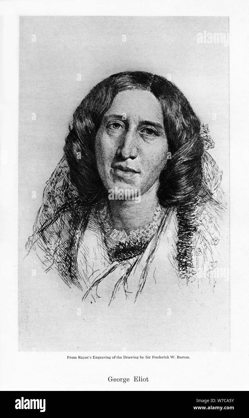 George Eliot, English novelist, 19th century. Artist: Frederic William ...
