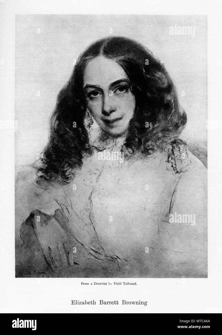 Elizabeth Barrett Browning, English poet of the Victorian era, mid-19th ...
