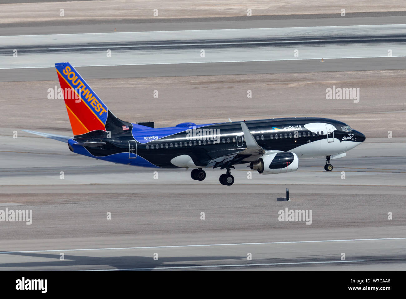 Southwest Airlines Boeing 737 aircraft painted in a special SeaWorld ...