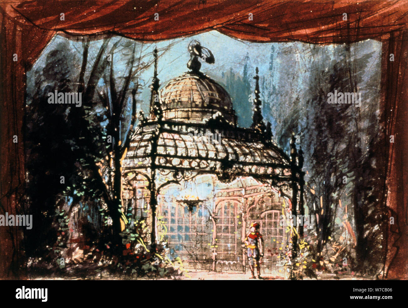 Set design for Mozart's The Magic Flute, 1863. Artist: Unknown Stock ...