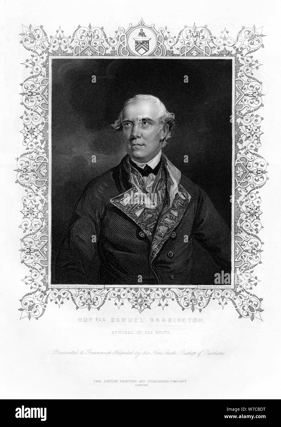 Samuel Barrington, British admiral, 19th century.Artist: Henry Thomas ...