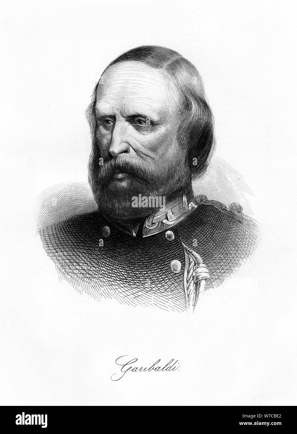 Giuseppe Garibaldi, Italian patriot, 19th century. Artist: J Hagger ...