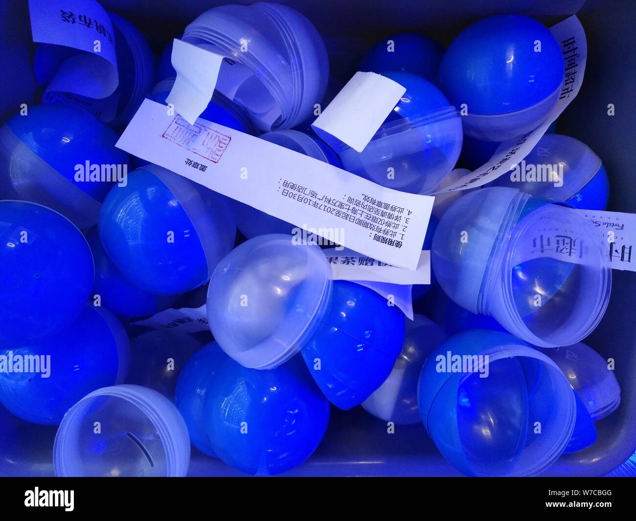 The time capsules are opened by customers after they got from a ...