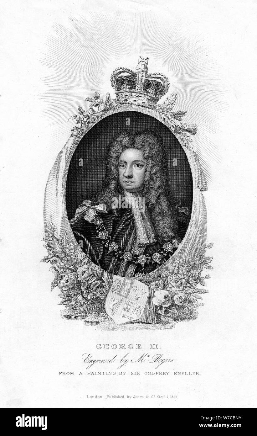 King George II, (1824).Artist: Rogers Stock Photo - Alamy