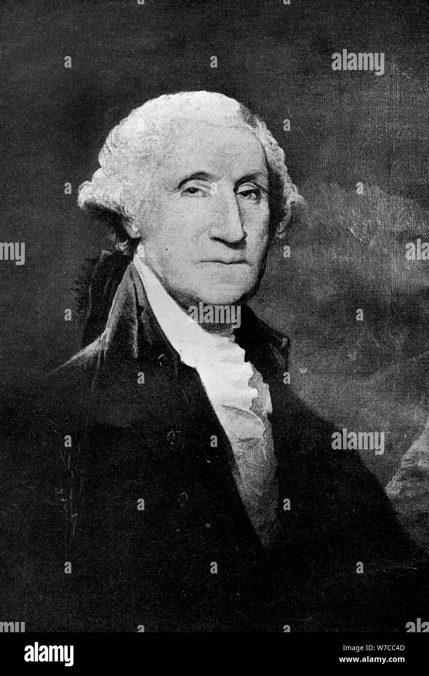 George washington portrait stuart Black and White Stock Photos & Images ...