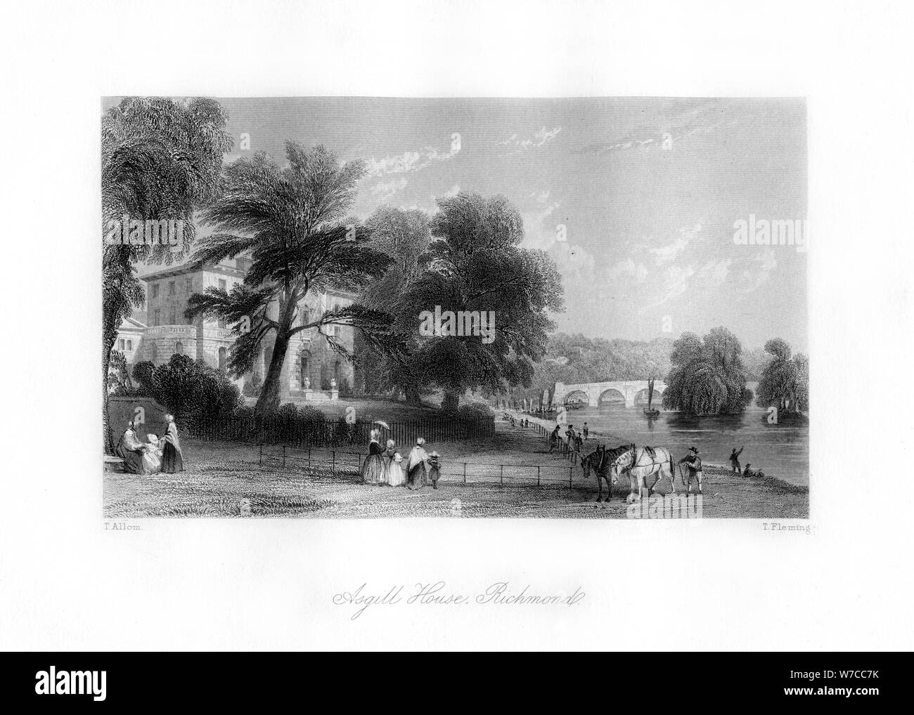 Asgill House, Richmond upon Thames, 19th century.Artist: T Fleming ...