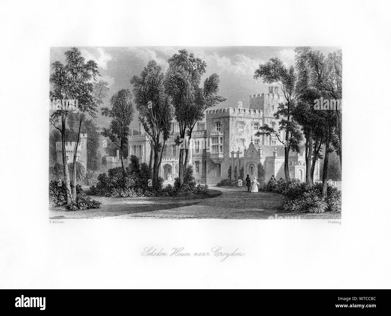 'Selsdon House near Croydon', 19th century.Artist: MJ Starling Stock ...