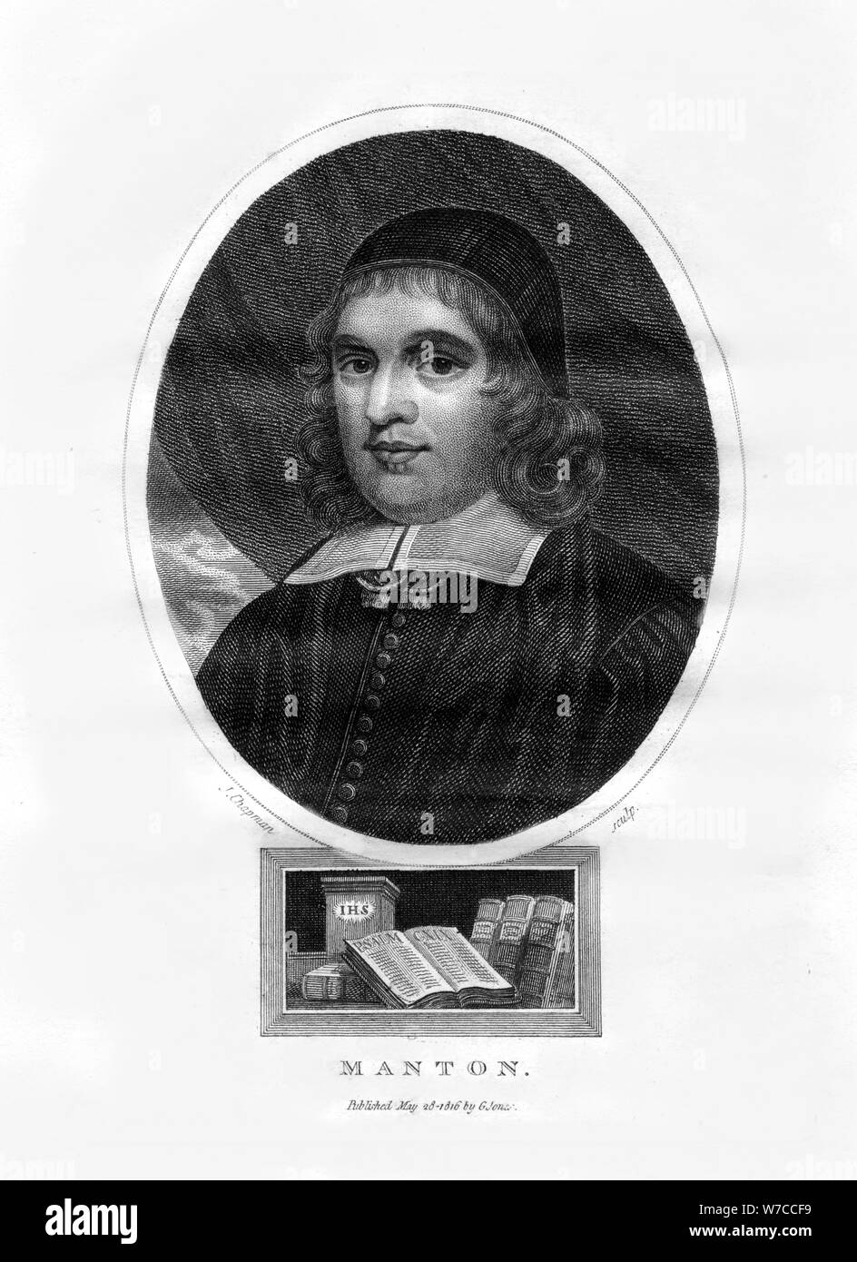 Thomas Manton, Puritan divine, (1816).Artist: J Chapman Stock Photo - Alamy