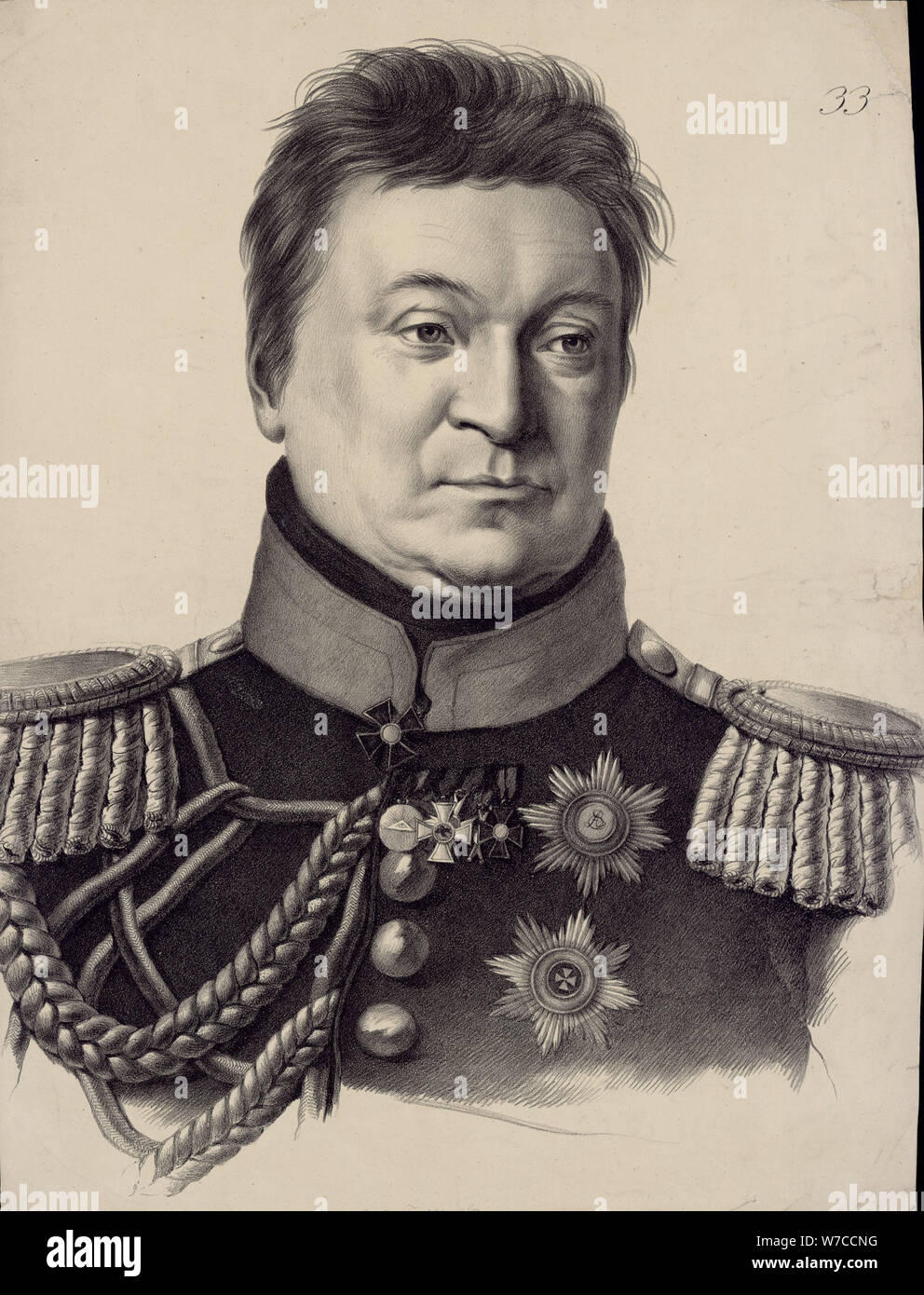 Portrait of General Alexander Dmitriyevich Balashov (1770-1837 Stock ...