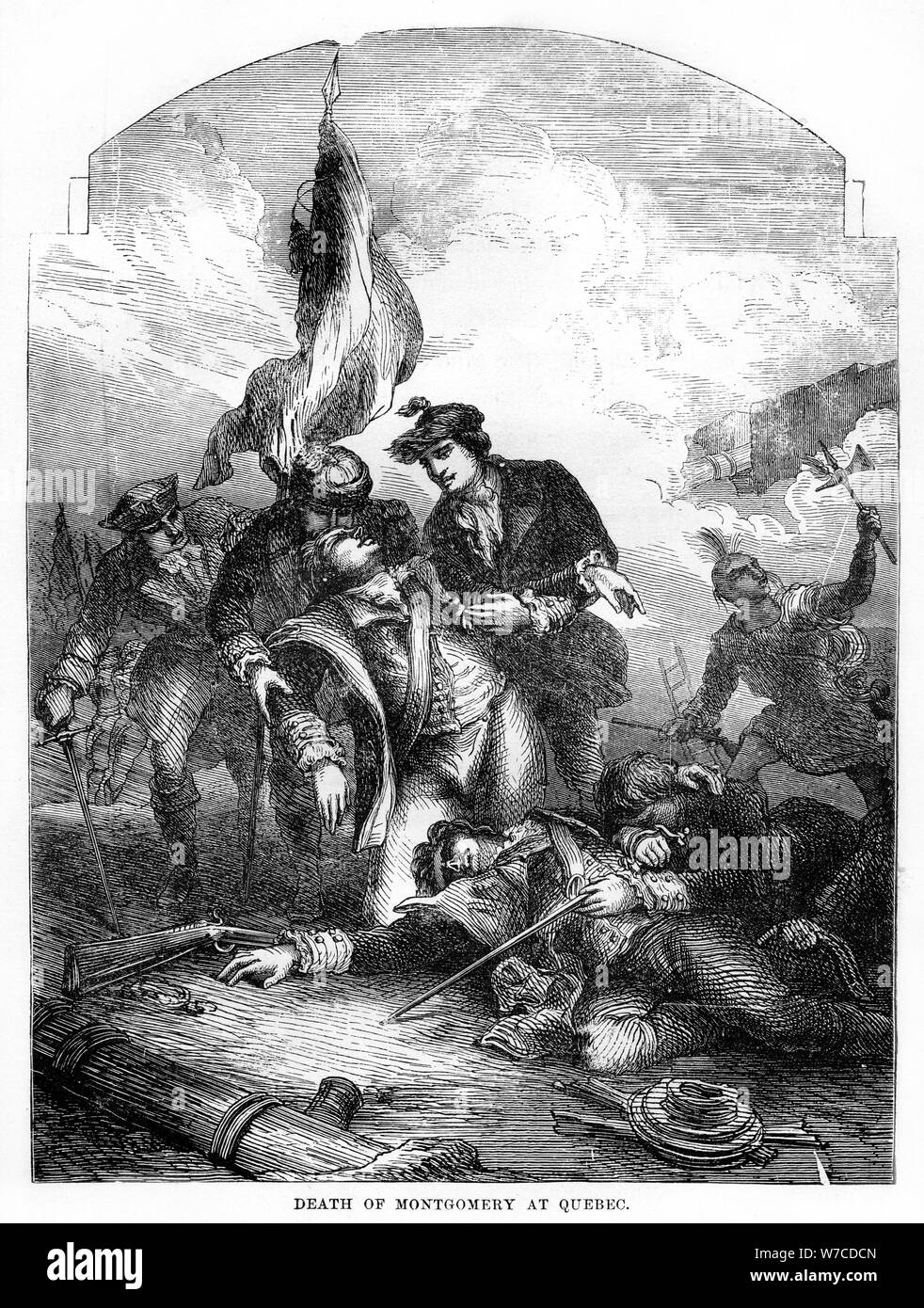 The Death of General Richard Montgomery at Quebec, 1775, (1872). Artist ...