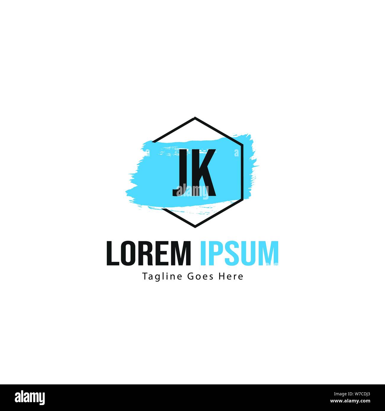Initial JK logo template with modern frame. Minimalist JK letter logo ...