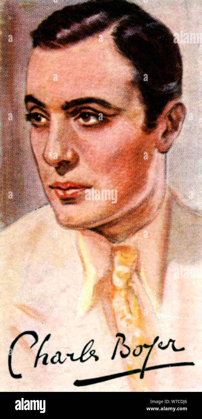 Charles Boyer, (1899-1978), French actor, 20th century. Artist: Unknown ...