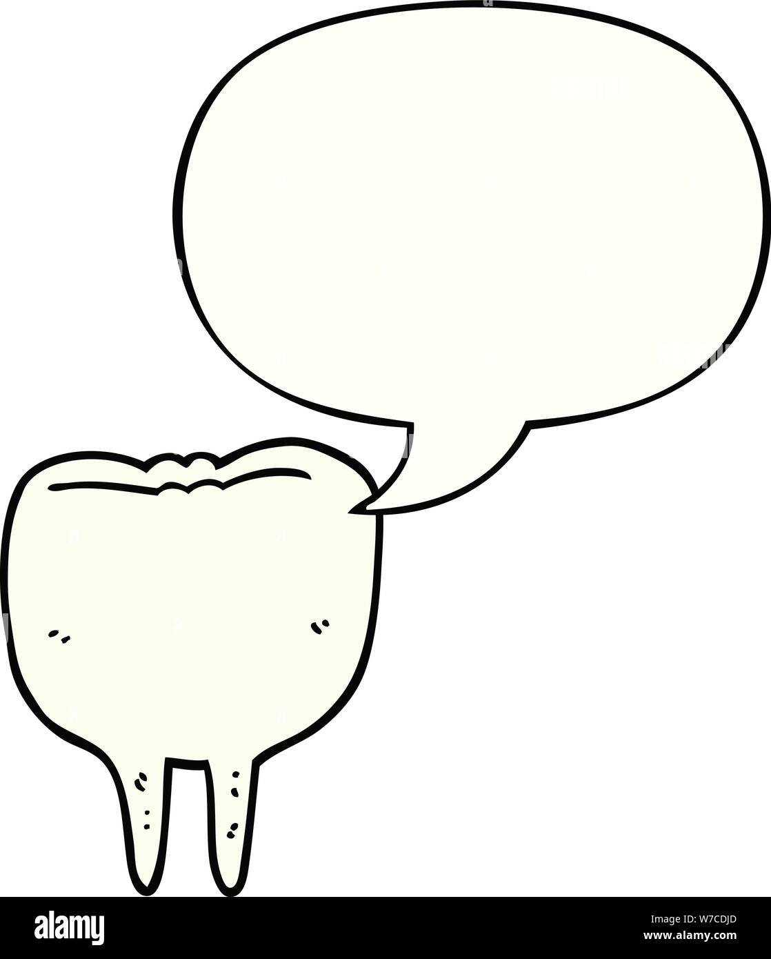 Cartoon funny tooth character bubble Stock Vector Images - Alamy